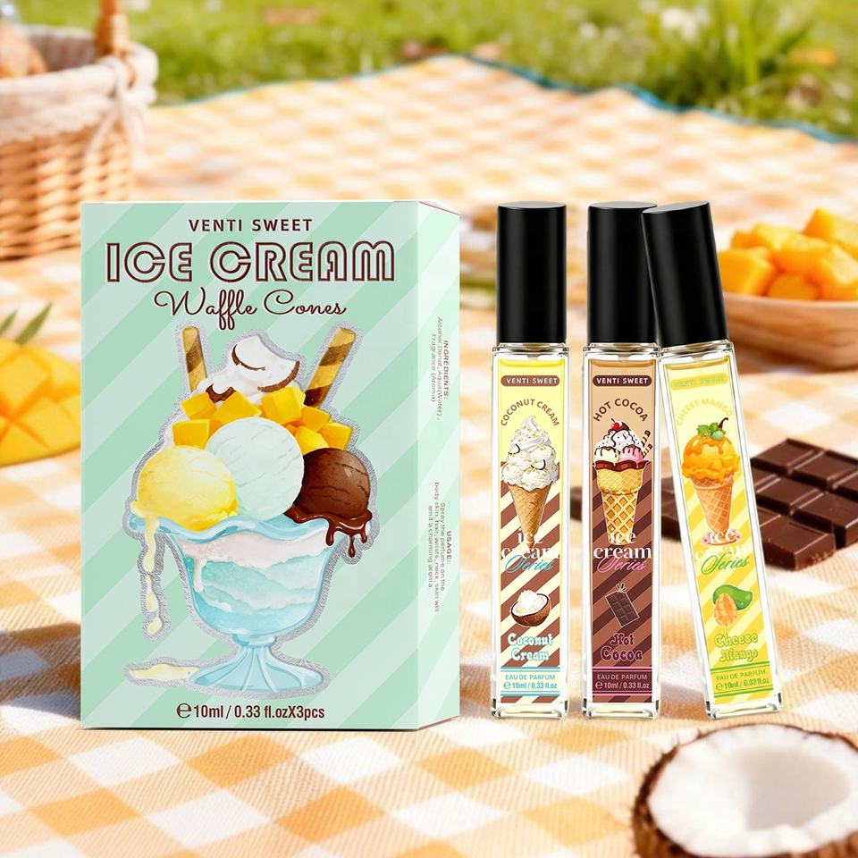 Ice Cream Scented Perfume Set 10ml/3 Bottles Long-lasting Fragrance ...