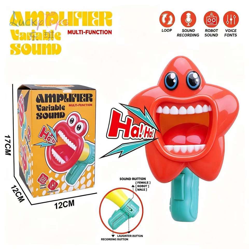 Funny Voice-changing Cartoon Big Mouth Children's Megaphone with Mini ...