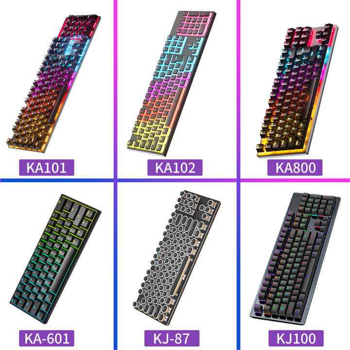 Wholesale Punk Gaming Mechanical Keyboard Wired LED Backlight Color ...