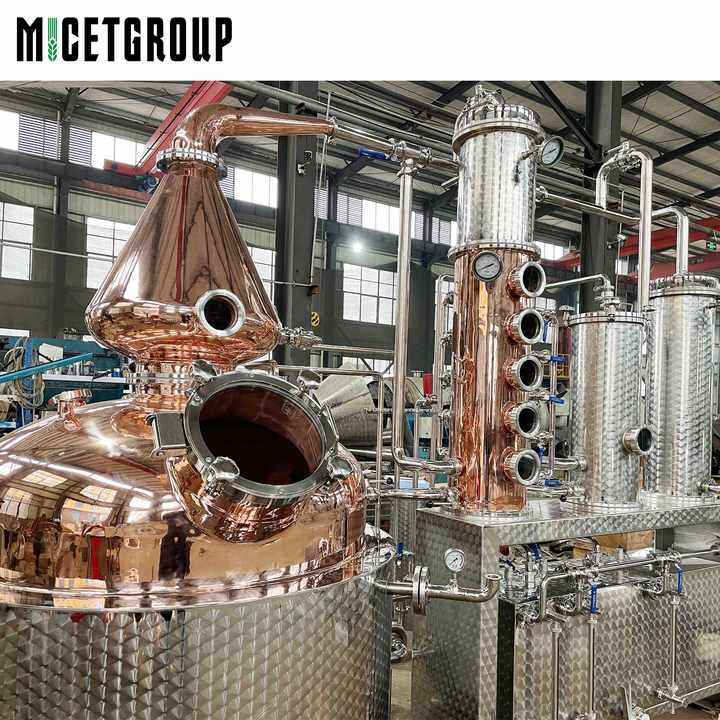Complete 1500L Distillery Setup Spirit Distillation Plant Copper Pot ...