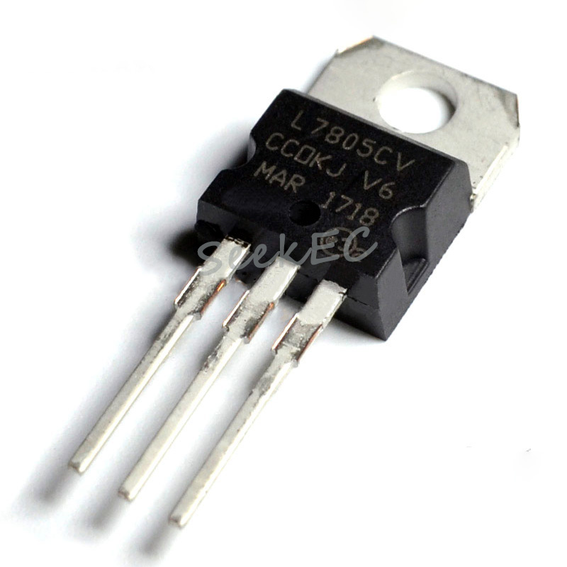 Voltage Regulator 10-Piece LM7805 / L7805 5V IC - TO-220 Package, 1.5A ...