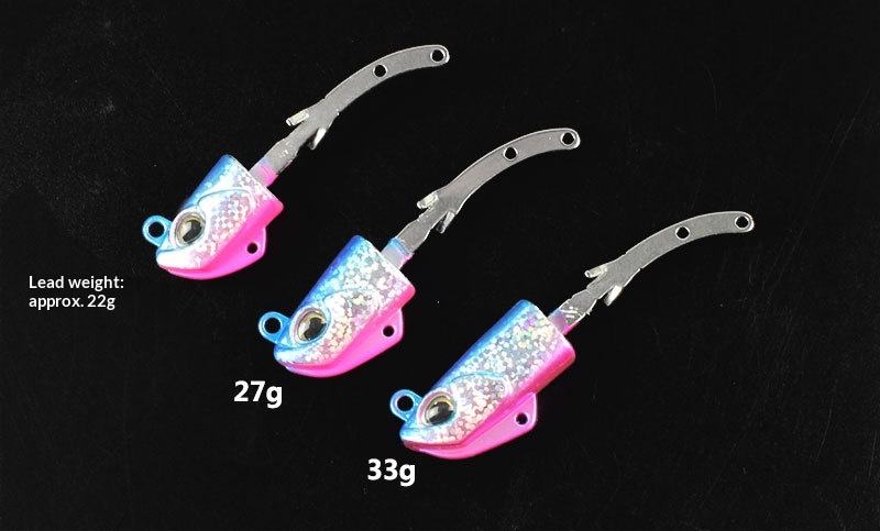 Sea Bass Fishing Lure PVC 23g/29g/36g Saber Blade Lead-Coated Hooks ...