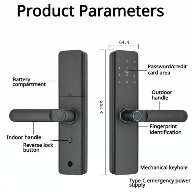 New LR K9 TT App Cloud Fingerprint Smart Lock Wi-Fi Grade C Security ...