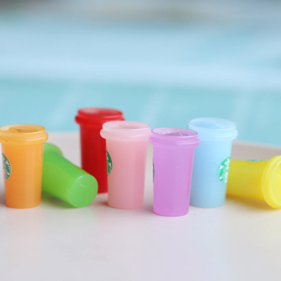 100pcs 3D Simulation Coffee Cup Resin Craft Miniature DIY Scrapbooking ...