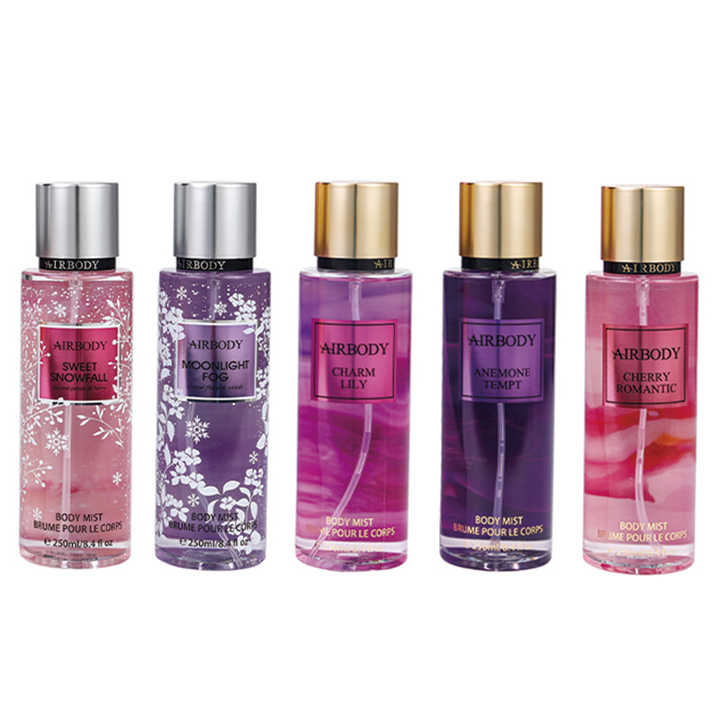 Women Long Lasting Body Mist Spray In 250ml Glass Bottle - Airbody
