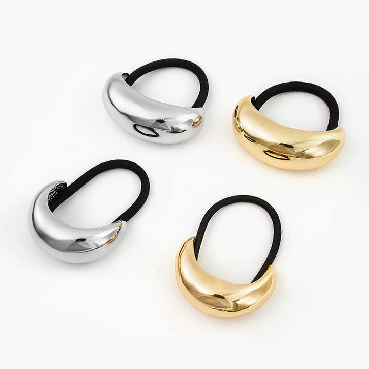 6cmx2cm Simple Rubber Band Metal Pony Cuffs for Girls