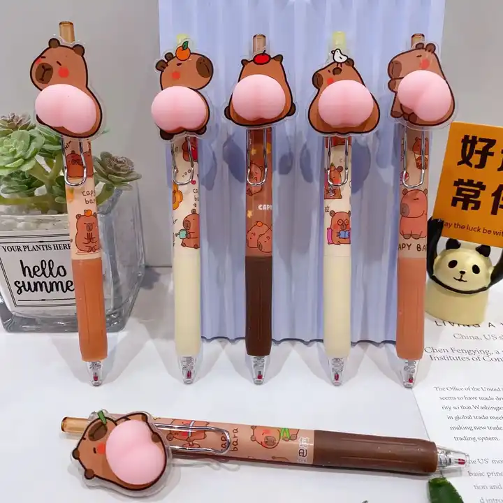 Cute Kawaii Capybara Gel Pens - Perfect for Kids & Adults