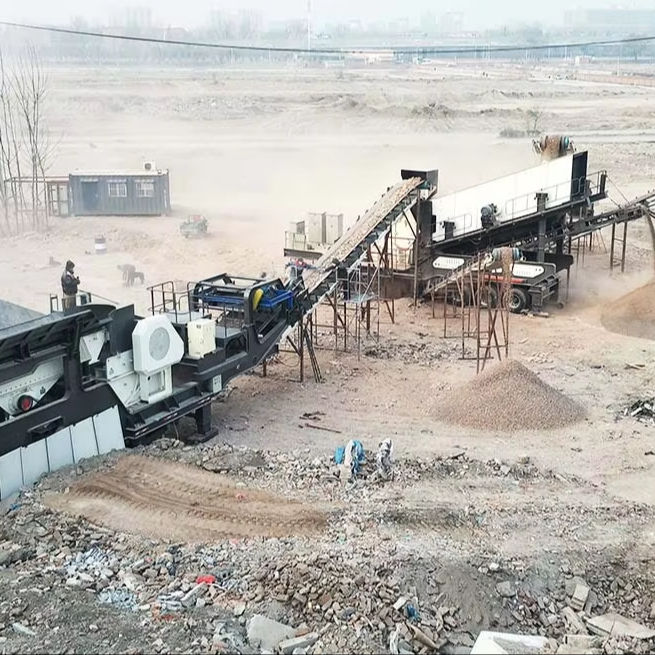 Wheeled Mobile Crushing Station Stone Crushing Plant 3 in One Jaw and ...