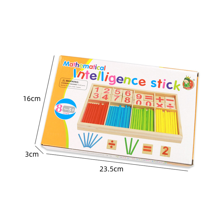 2024 High Quality Children Learn Arithmetic Stick Wooden Puzzle Logical ...