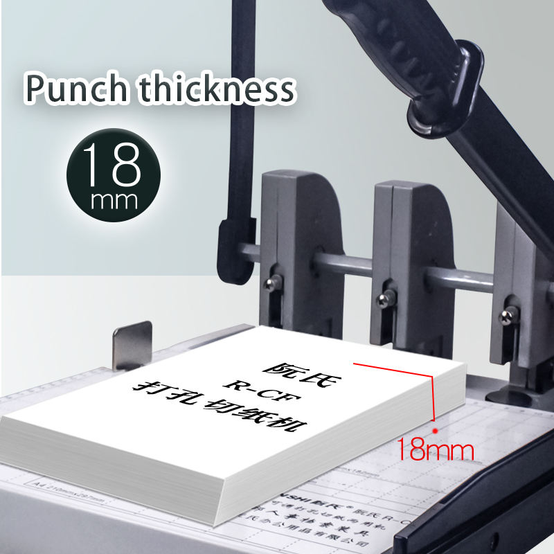 Wholesale 3-Hole Punch with Paper Cutter R-CF 180 Sheets Paper Punch ...