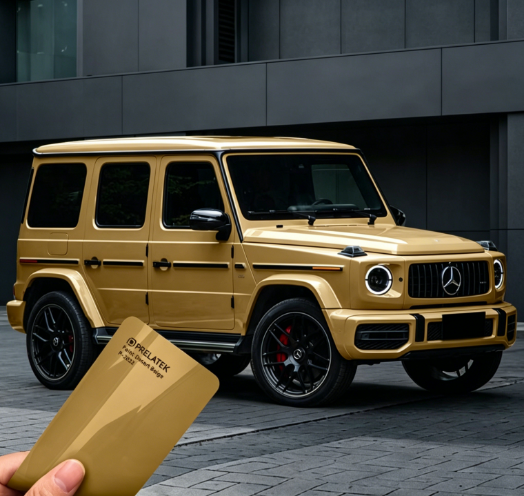 Glossy Light Desert Yellow TPU Paint Protection Film, Self-Healing ...