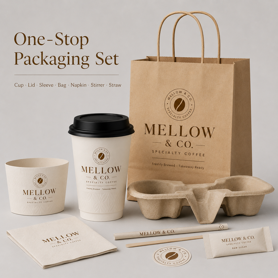Custom Logo Paper Cups Disposable Coffee Cup With Lid Printed Double ...