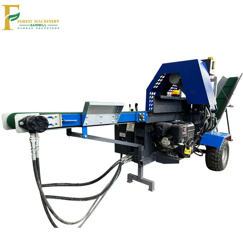 20T Portable Wood Firewood Processor Gasoline Powered Motor Log ...