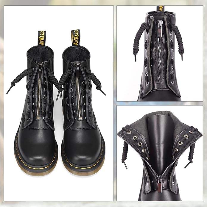 8 Eyelet Zipper Tieless Boot Laces for Halloween Graduation Easter-No ...