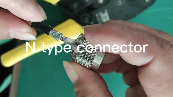 Waterproof 50ohm N Type Female Clamp RF Coaxial Connector for 8D-FB Cable RF Coaxial Connector ...