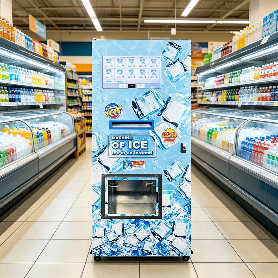 Smart Commercial Ice Vending Machine with Cooling System for ...