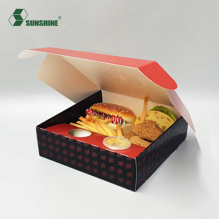 Custom Takeaway Fast Food Cardboard Paper Fried Chicken Burger French ...