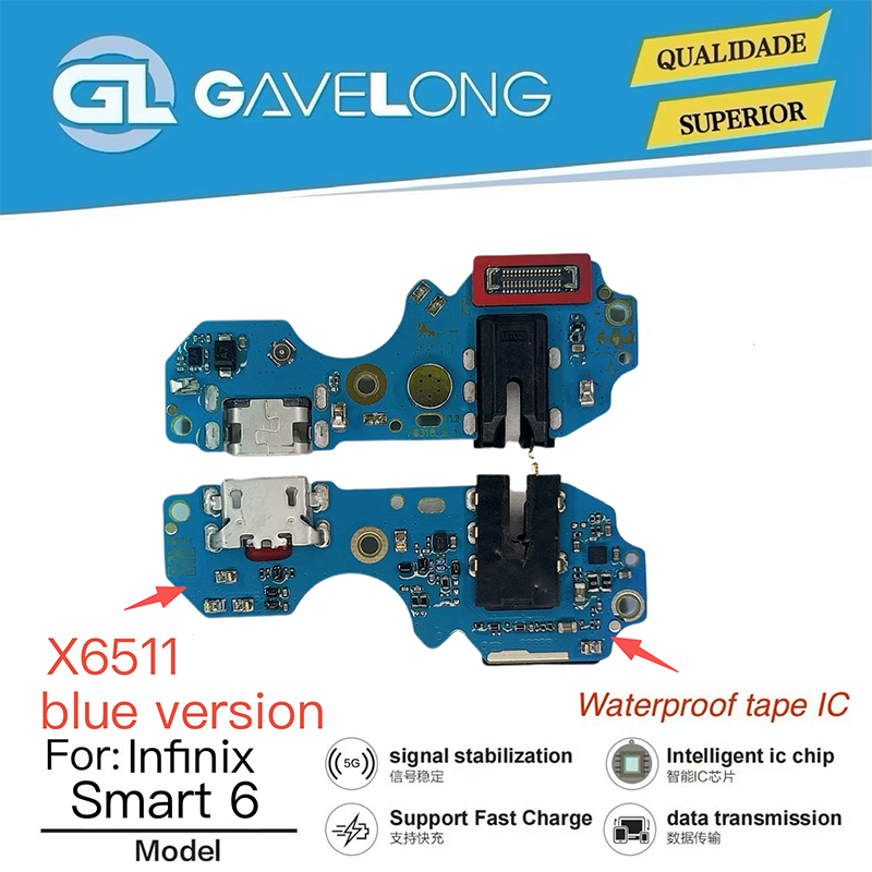For Infinix SAMRT6 X6511 Blue Version Charging Port Board Type C ...