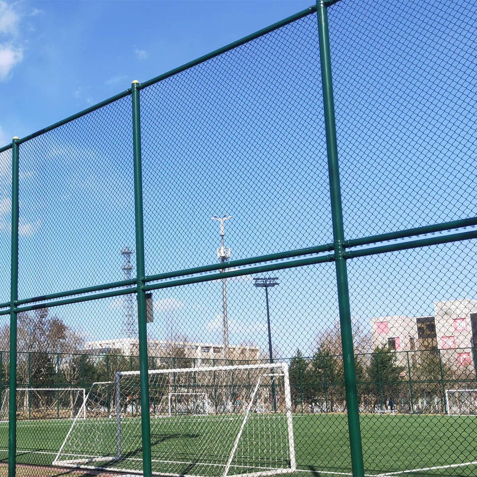 Galvanized Chain Link Fence Diamond Wire Mesh Easily Assembled Home ...