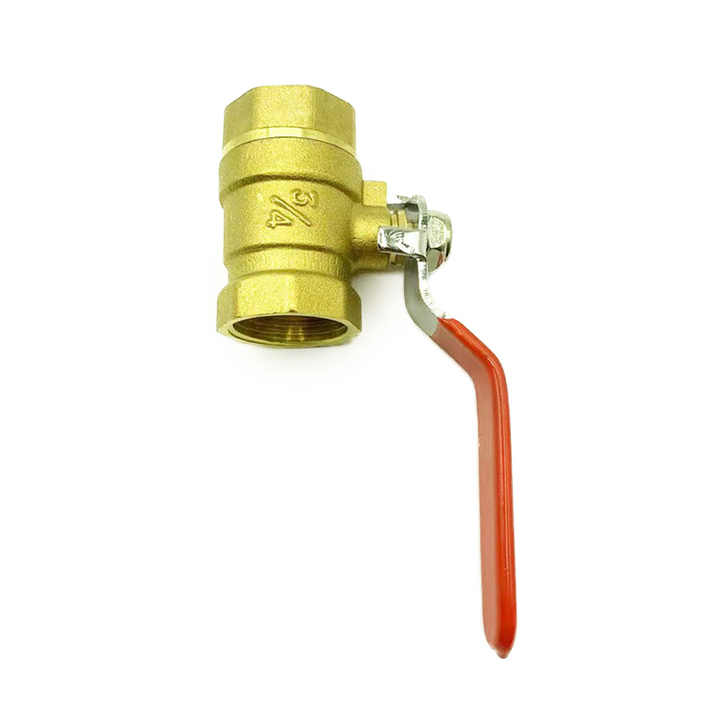 Brass Ball Valve DN20 PN25 Forged Brass Ball Valve Red Handle 1/2 Inch Nickel Plated| Alibaba.com