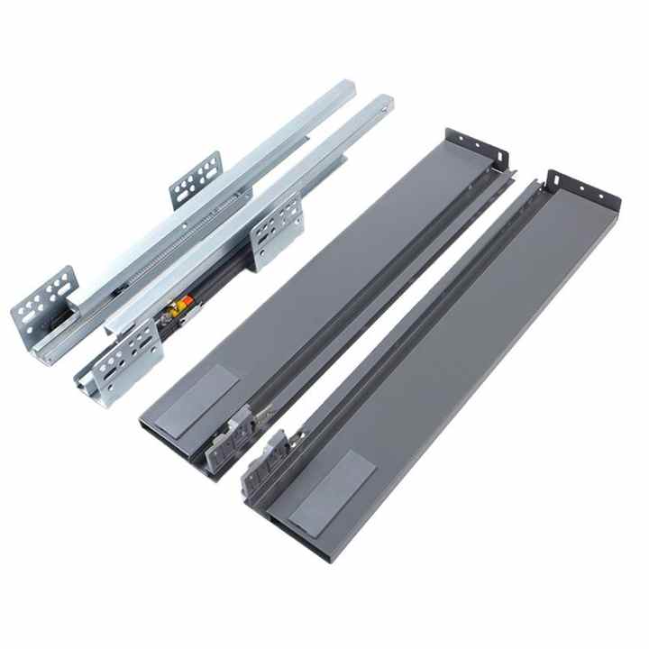 Cabinet Kitchen Concealed Drawer Slide Channels Double Wall Soft ...