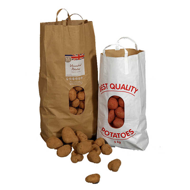 5 Kg 10kg 25kg Potato Onion Packing Kraft Paper Bags Sacks With Net ...