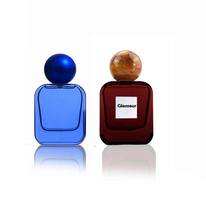 Custom Color 30ml 50ml Gradient Flat Square Glass Perfume Bottle ...