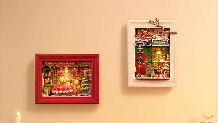 Robotime Rolife 3D Wooden Puzzles DP006 Santa's Toy Shop DIY Handmade ...