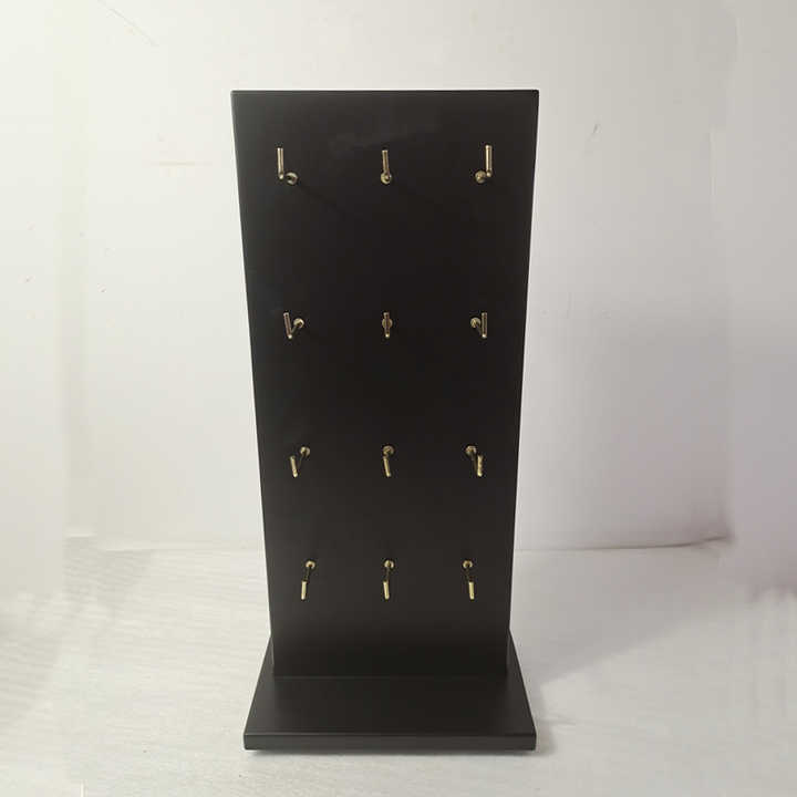 Double Sided Display Stand - Rotating Wood Rack for Jewelry