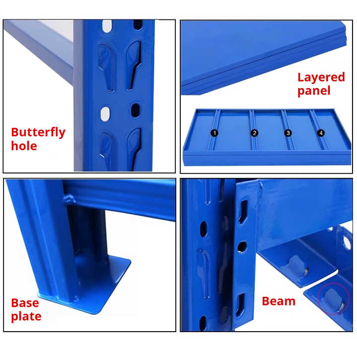 6-Layer Adjustable Pallet Racking Boltless Shelving Custom Colour Rack Storage Rack Shelving ...