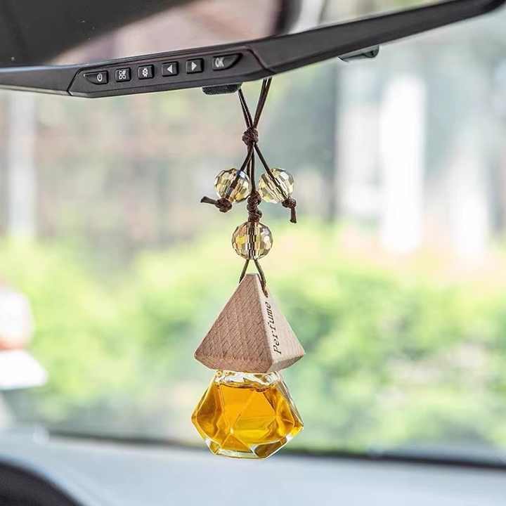 Hanging Car Perfume Glass Bottle Essential Oil Diffuser Car Air ...
