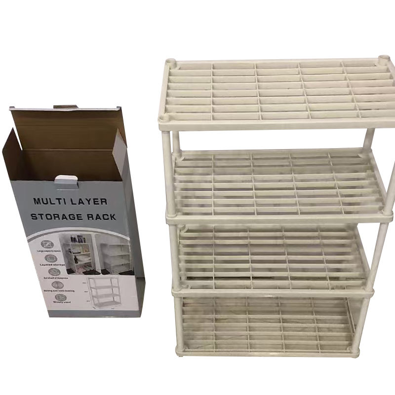 High Quality PP Plastic Four-Tier Storage Rack-Durable Lightweight ...