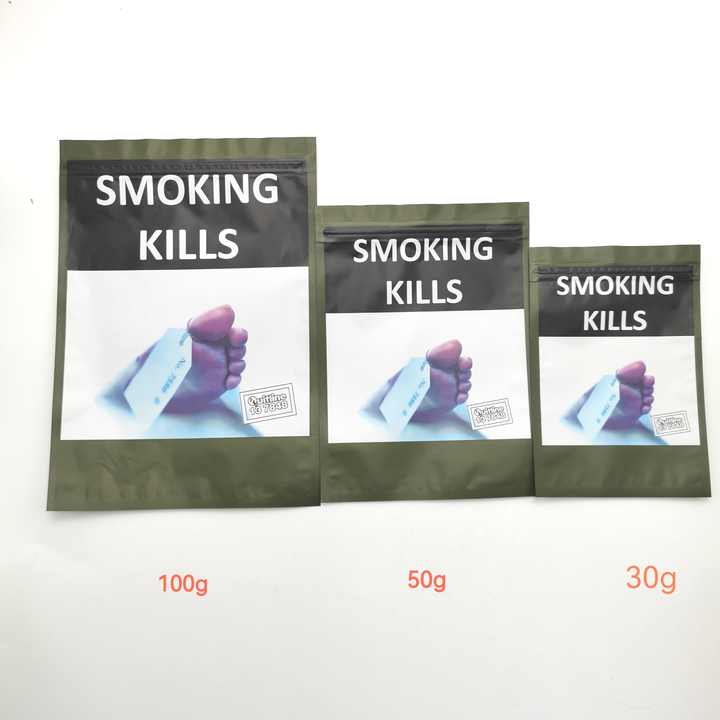 Laminated Plastic 30g Tobacco Leaf Packaging Eco Friendly 50g Tobacco ...