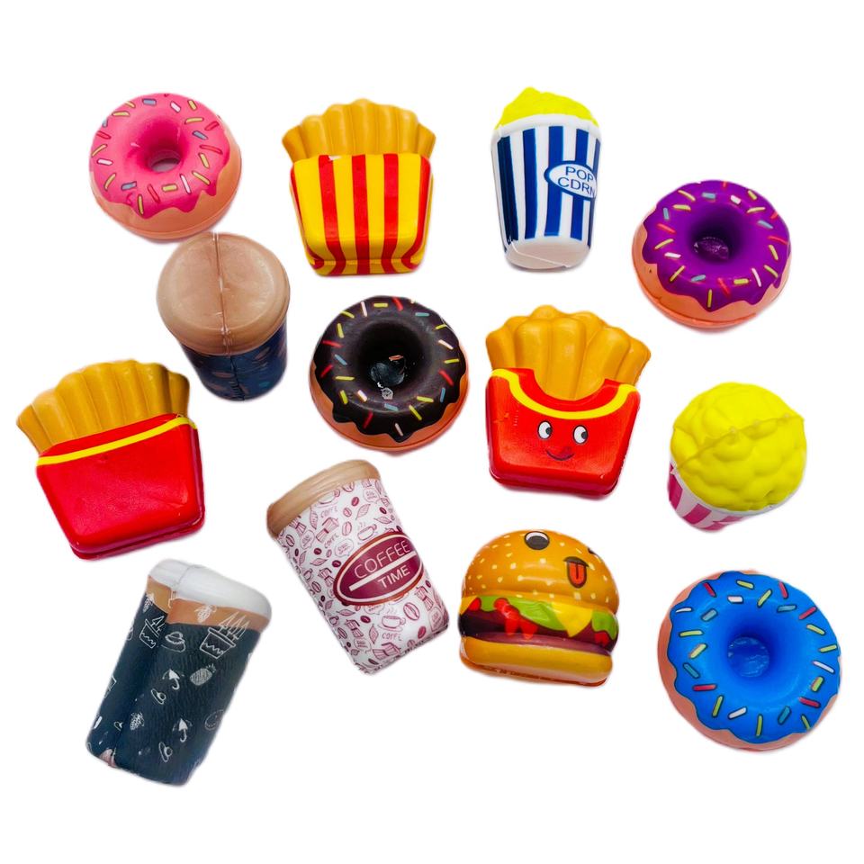 Full Color Printing Soft Squishy PU Foam Fast Food Toys Stress Relief ...
