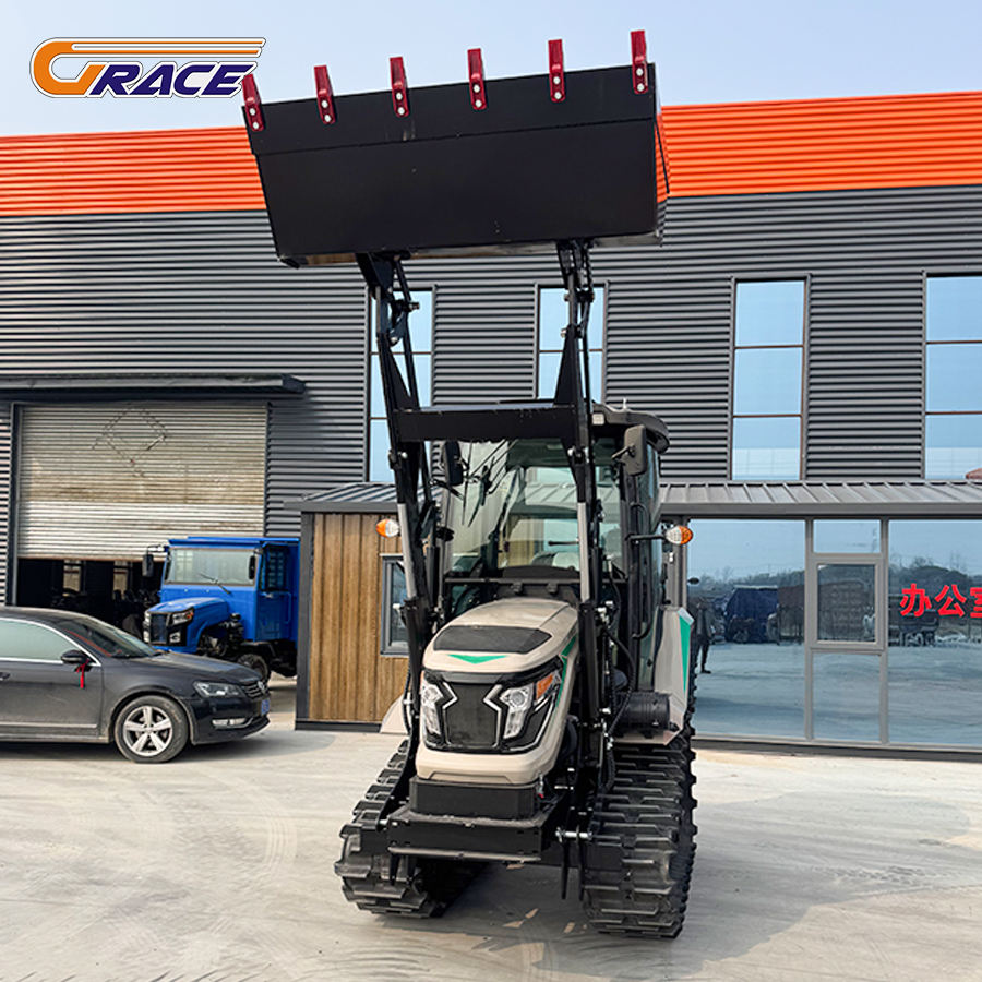 120hp Rubber Agriculture Track Crawler Tractors Rotary Tiller ...