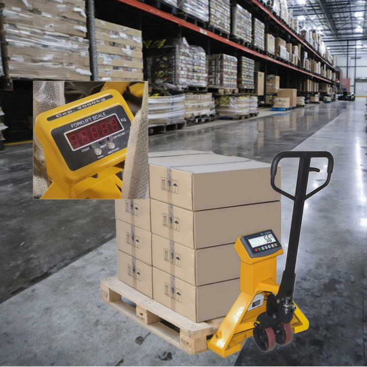 2 Ton Hand Pallet Jack Manual Pallet Trucks with Weight Indicators ...