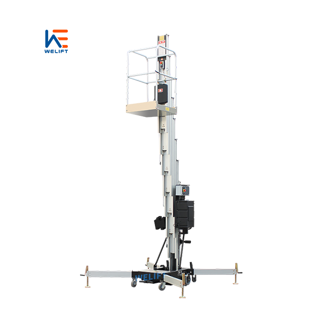 6-14M 250Kg Factory Price Indoor Double Mast Aluminum Lift 220V Man ...