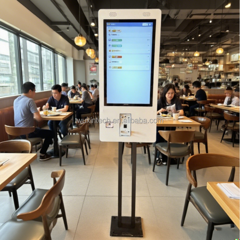 27-inch Restaurant Self Serve Ordering Kiosk Food SDK Payment Terminal ...