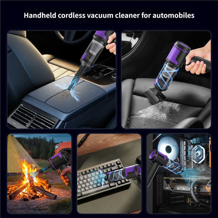 Portable 18000pa Car Aspirator Mini Wireless Vacuum Cleaner with ...