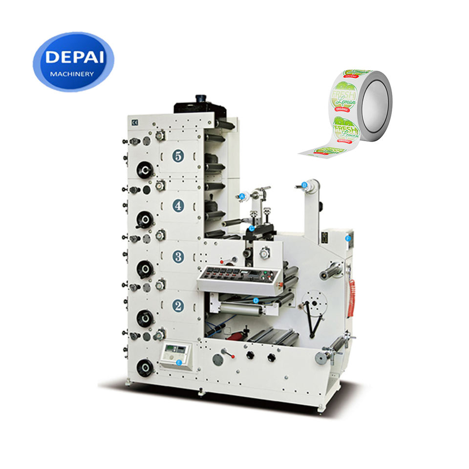 320mm Narrow Web Adhesive Labels Thermal Paper Flexo Printing Machine ...