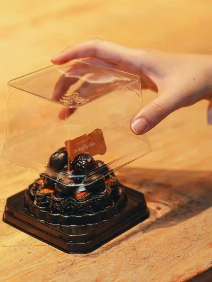 Hight Quality Clear Plastic Cake Box With Lid Pastry Packing Box ...