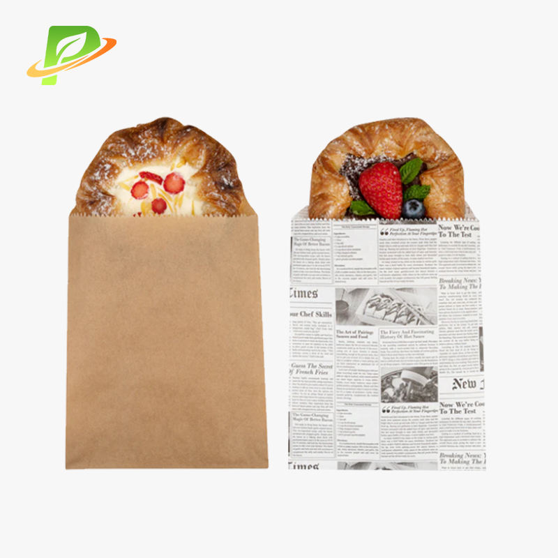 Customized Biodegradable Kraft Paper Bag Oil-Resistant with Pointed ...