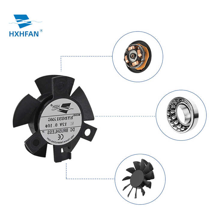 12V DC Electric Axial Flow Fan 92x92x25mm FRAMELESS Ball/Sleeve Bearing ...