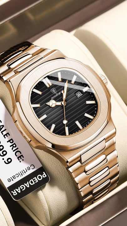 Poedagar 613 Luxury Stainless Steel Mens Watch - Waterproof & Luminous ...