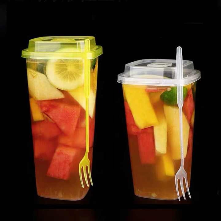 Creative Square Bubble Milk Tea Cups Injection Mold Strong Wall Juice ...