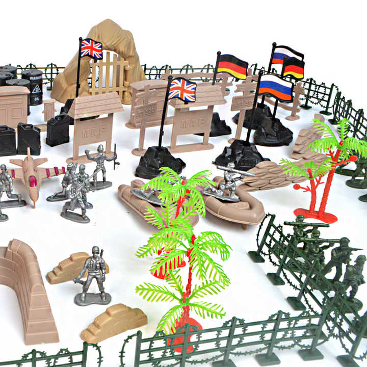 350pcs Mini Army Men Soldier Figure Play Set - Plastic Toys