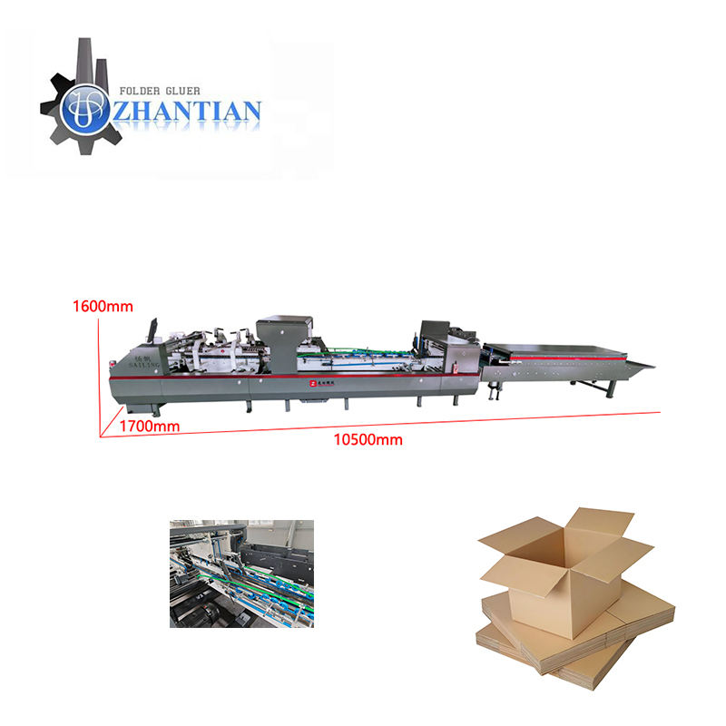 Automatic Electric Folder Gluer Machine for Food Packaging Metal Case ...