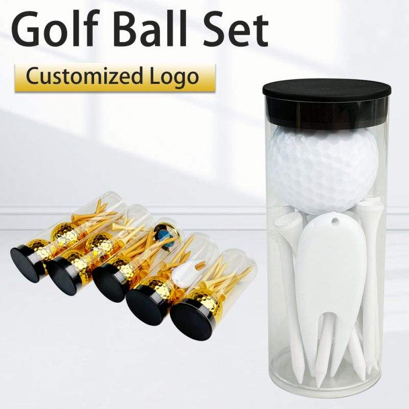 Custom Printed Golf Balls Gift Set Packaging with Tees and Golf Divot ...