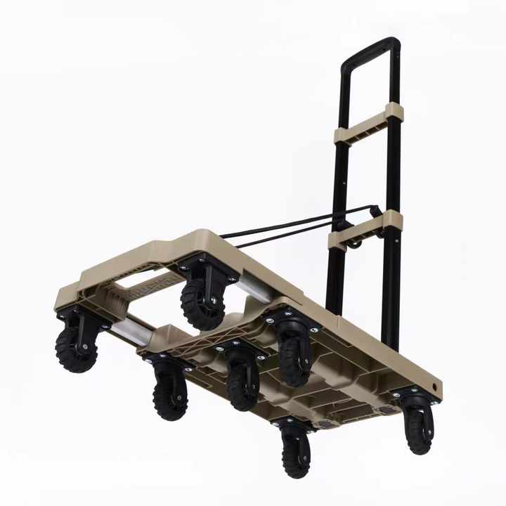 150kg Load Foldable Aluminum Platform Trolley - Portable & Durable