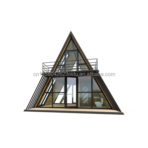 Deluxe Steel Structure Small Wooden House Triangle Modular ...